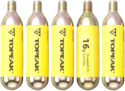 Amazon | TOPEAK(トピーク) CO2 カートリッジ 5本セット 16g ネジ付 | トピーク(TOPEAK) | CO2ボンベ