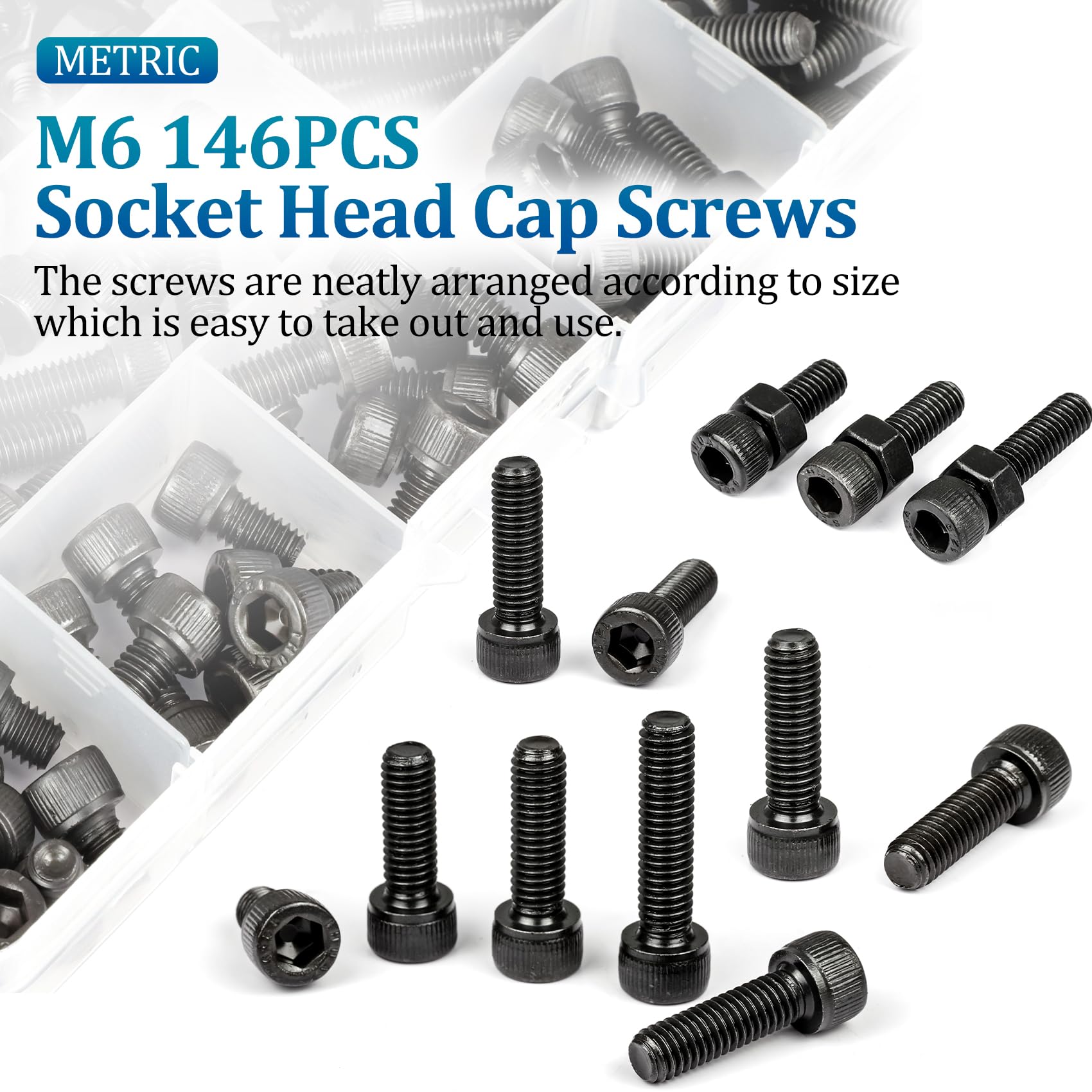 Mua NINDEJIN M6 Hex Socket Head Cap Screws/Bolts Nuts Washers ...