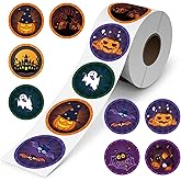 Amazon.com: 720 PCS Halloween Favors Stickers Roll, Adhesive Halloween ...