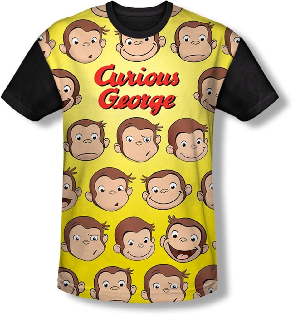 Curious George - Mens Curious Faces T-Shirt : Amazon.co.uk: Clothing