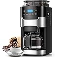 Amazon.com: Electactic 10-Cup Drip Coffee Maker with Built-in Grinder ...