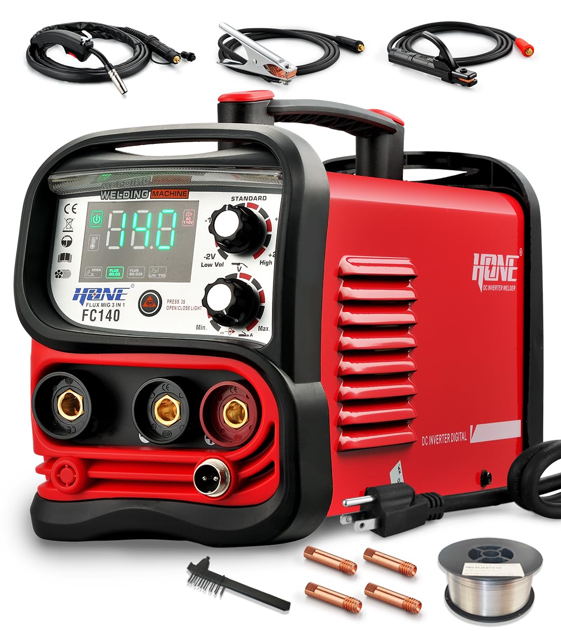 Mua Flux Core Welder 110V, Actual 140Amp MIG Welder 3 in 1 Synergic ...