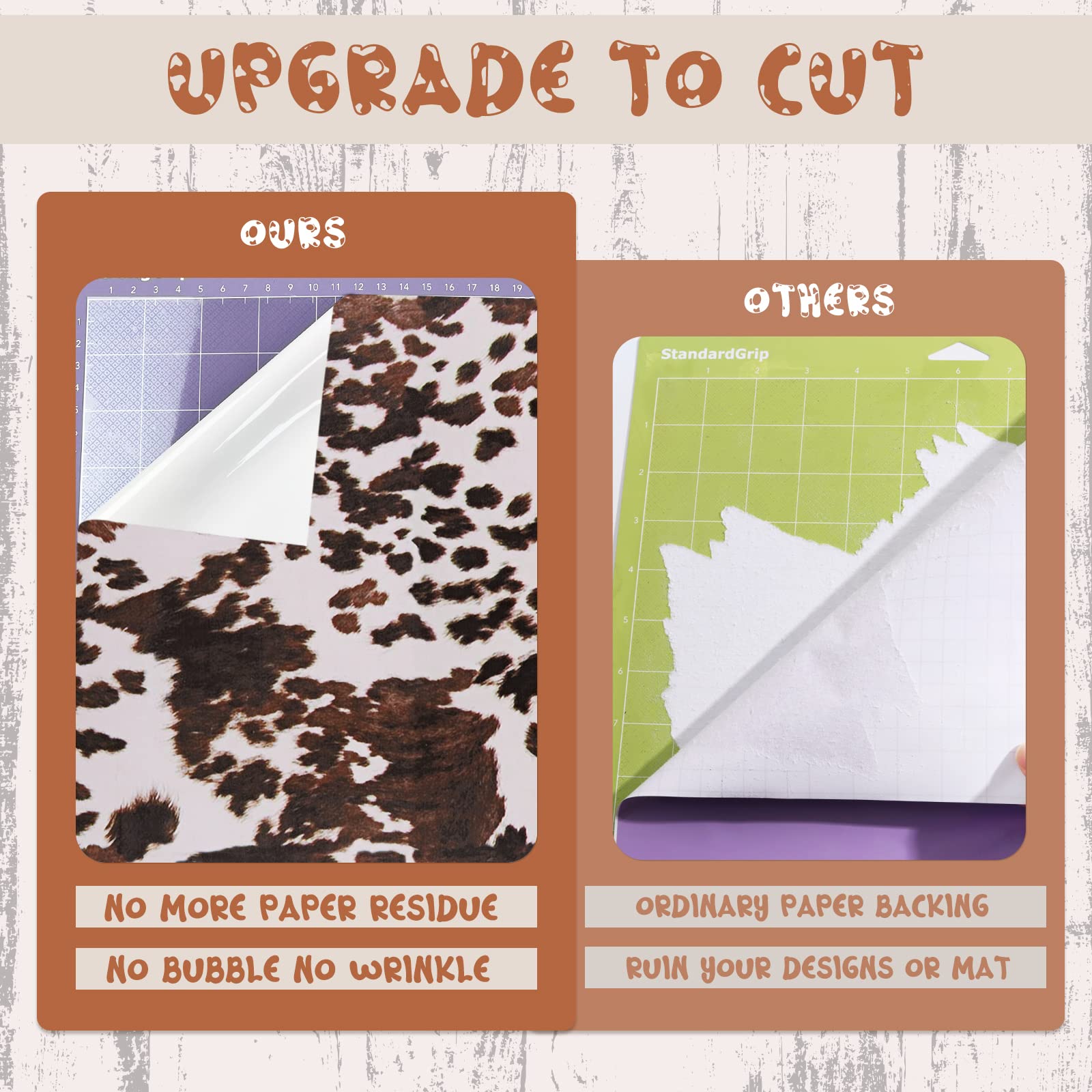 Mua Tintnut Cowhide Permanent Vinyl - 10 Sheets 12"x10", Cow Print ...