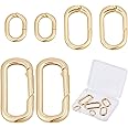 Amazon.com: SUNNYCLUE 1 Box 6Pcs 3 Sizes Brass Oval Key Rings Spring ...