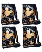 Amazon.com | Disney Mickey Mouse Drawstring Backpack 4 Pack | Kids ...