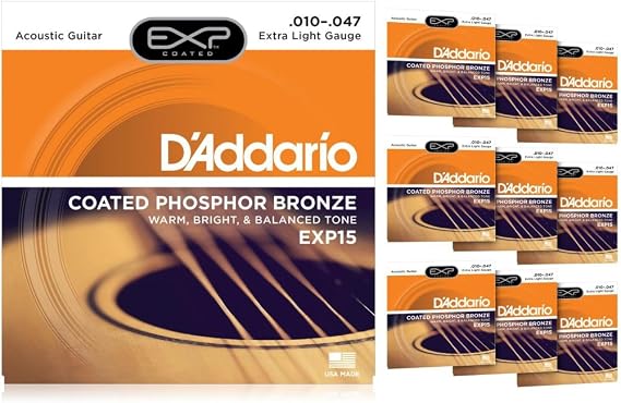 Amazon.com: D'Addario EXP15 Acoustic Strings 10 Pack: Musical Instruments