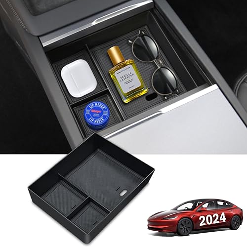 RAZOVEYI For Tesla Model 3 2024 Center Console Organizer - Upper Center ...