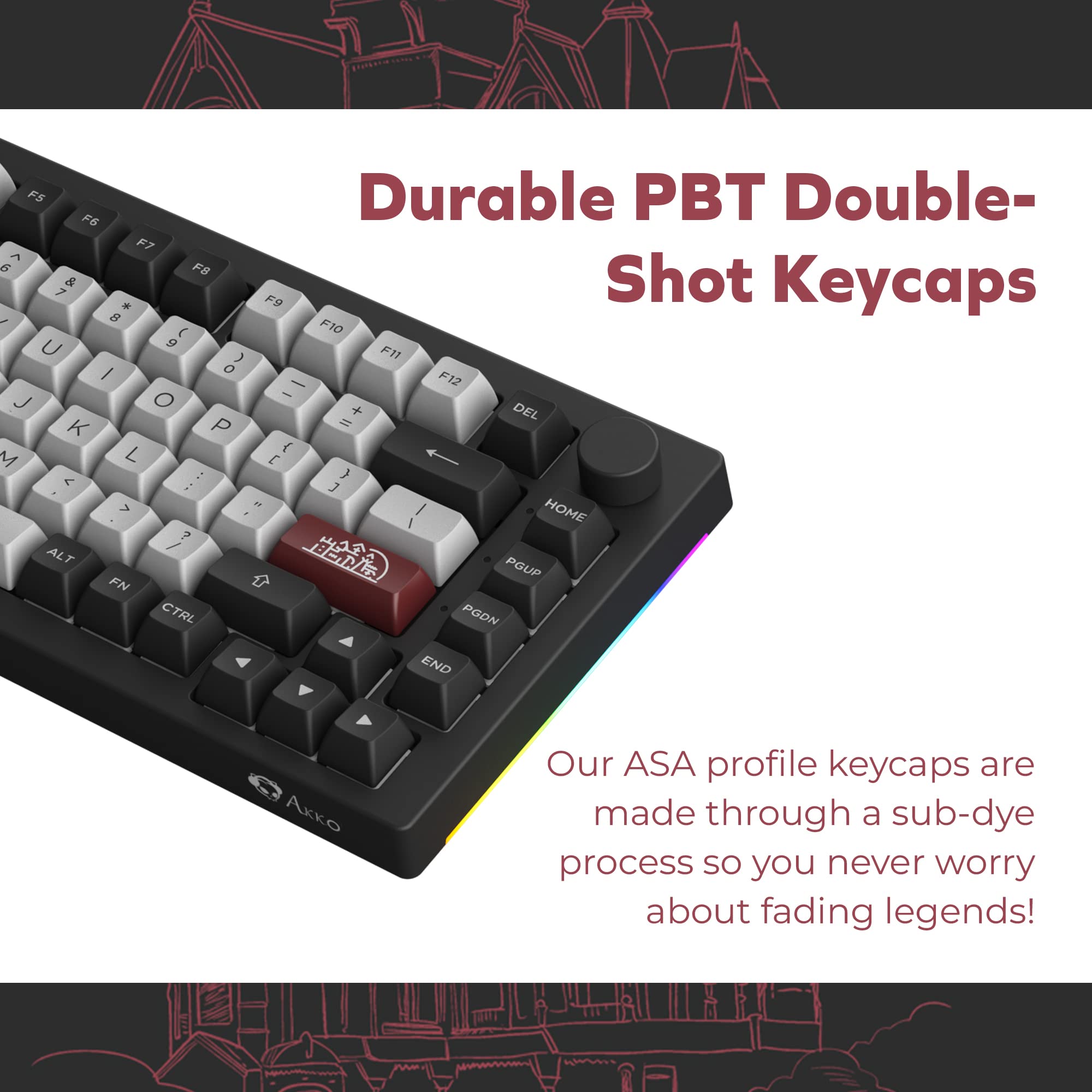Mua Akko Dracula Castle 5075B Plus Wireless Gaming Keyboard | LED RGB ...