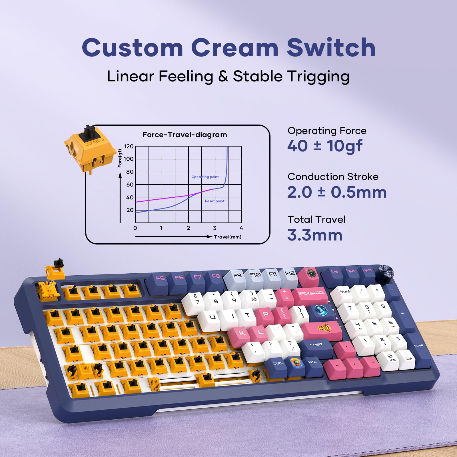 Mua RisoPhy Wireless Mechanical Keyboard, 98 Keys RGB Gasket 2.4GHz ...