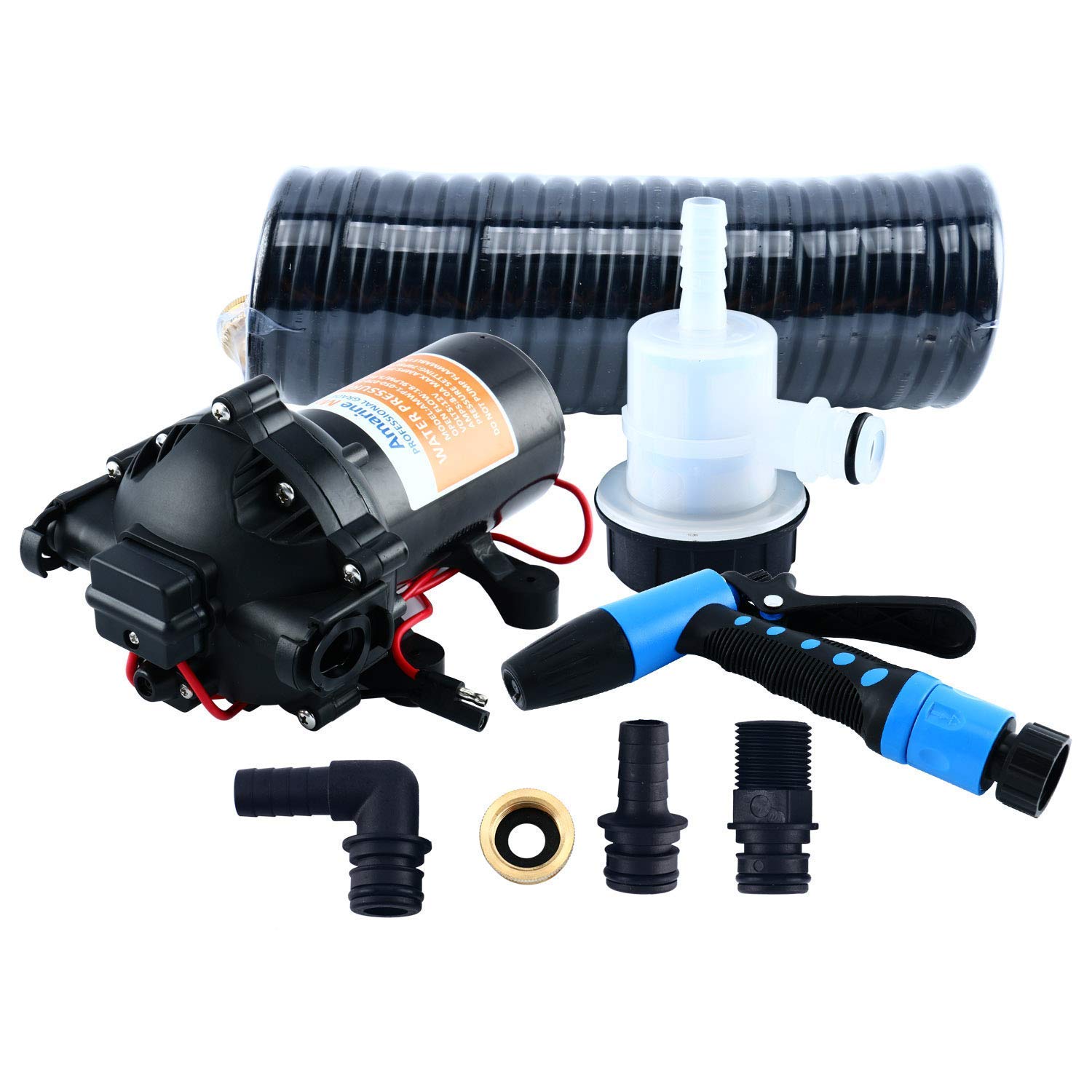 Amarine Made 70 PSI Washdown Deck Wash Pump KIT 12v 5.0 GPM for Caravan ...