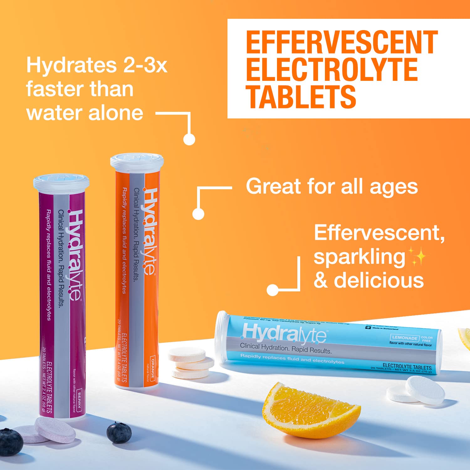 Mua Hydralyte Electrolyte Tablets | Orange Electrolytes | Perfect for ...