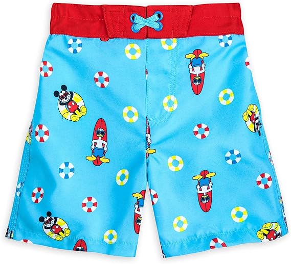 Amazon.com: Disney Mickey Mouse and Donald Duck Swim Trunks for Boys ...