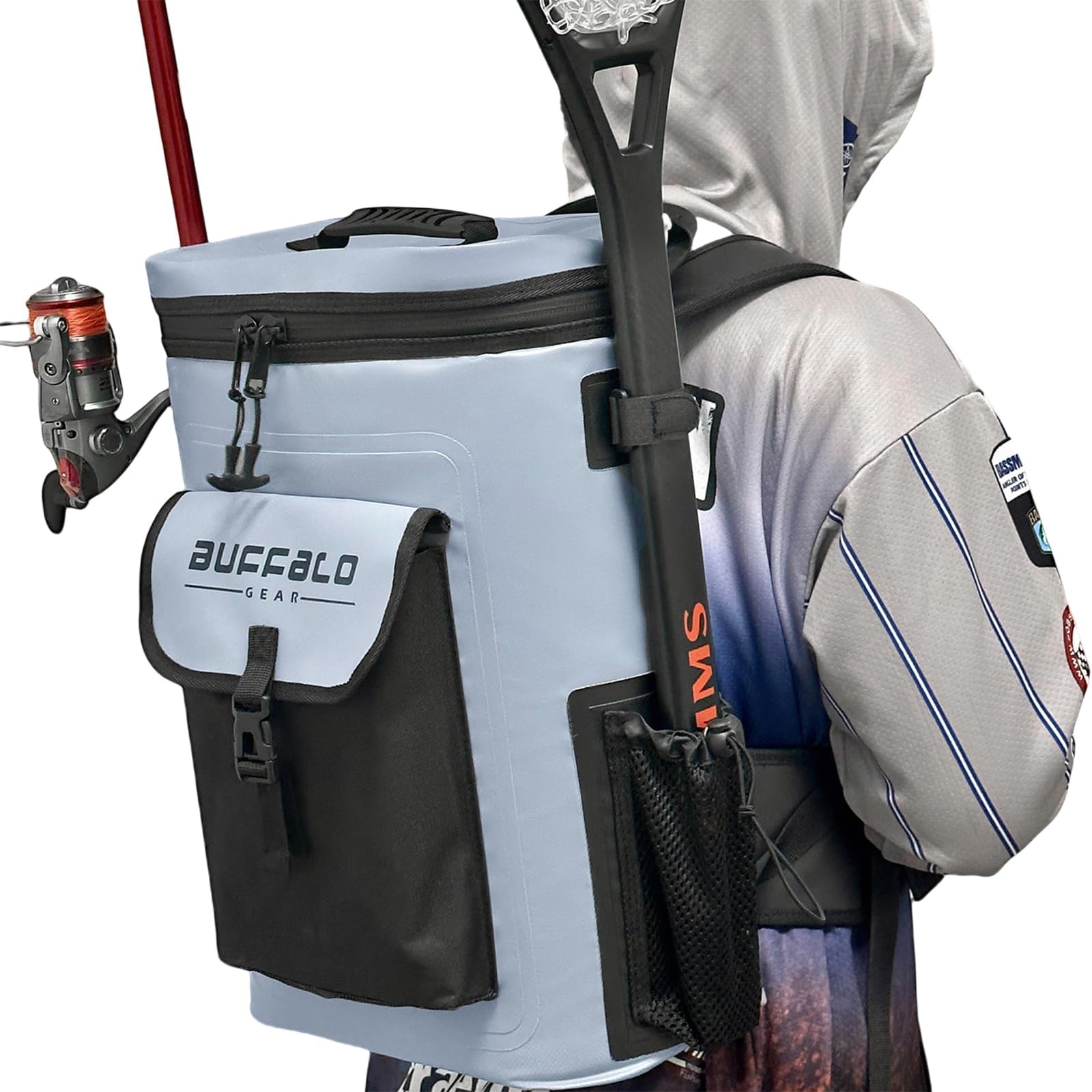 Buffalo Gear Fish Cooler Backpack 20L 22Qt Insulated Fishing Cooler Bag ...