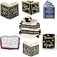 Amazon.com: 7 Pieces Cartoon Books Enamel Pins Magic Book Badge Cute ...