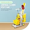Janitorial Utility Cart - Multifunctional 3-Tier Cleaning Cart for ...