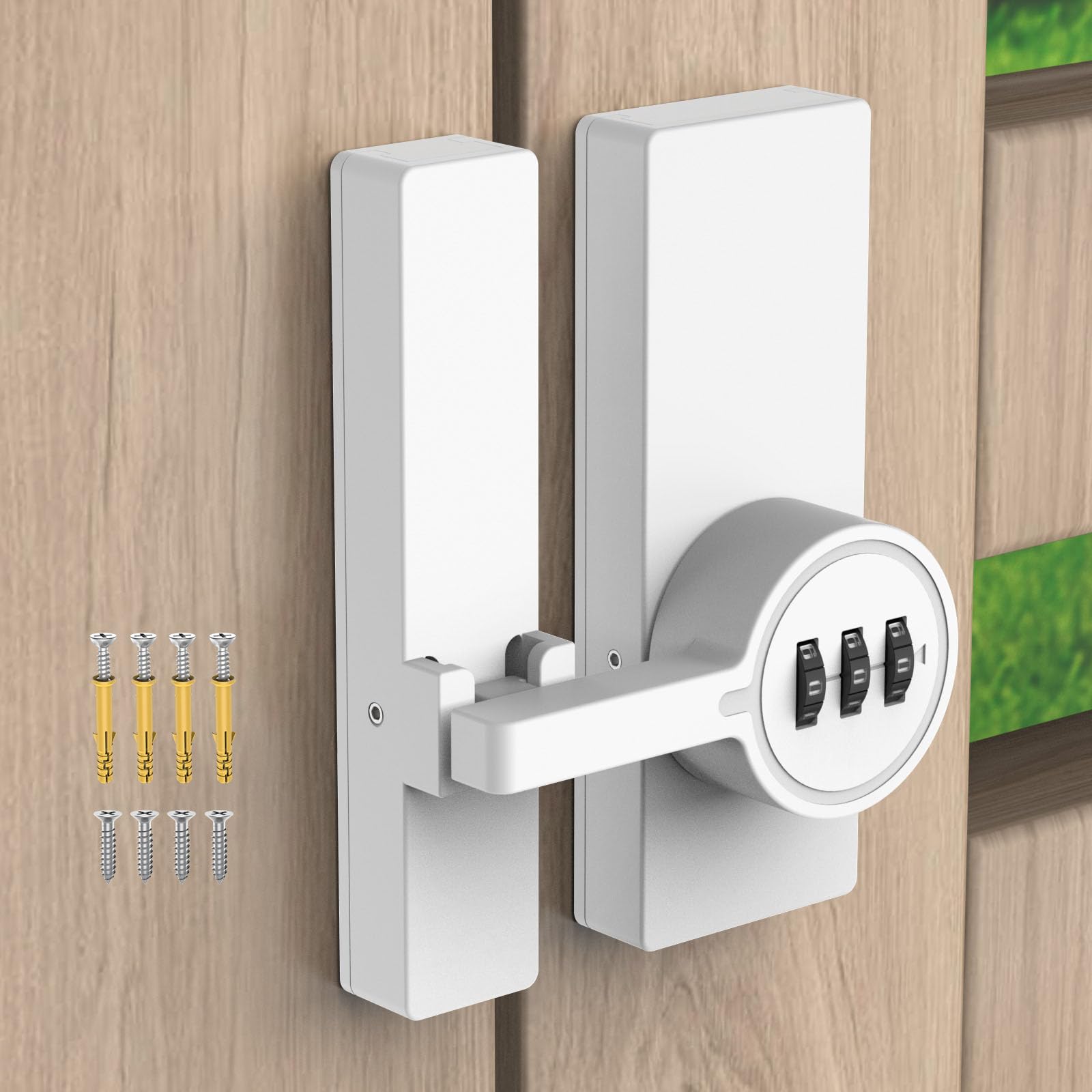 Password 180 Degree Barn Door Latch, Keyless Adhesive Flip Latch ...