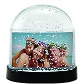 Amazon.com: 3 Pack Christmas Photo Snow Globe Craft Floating Water ...