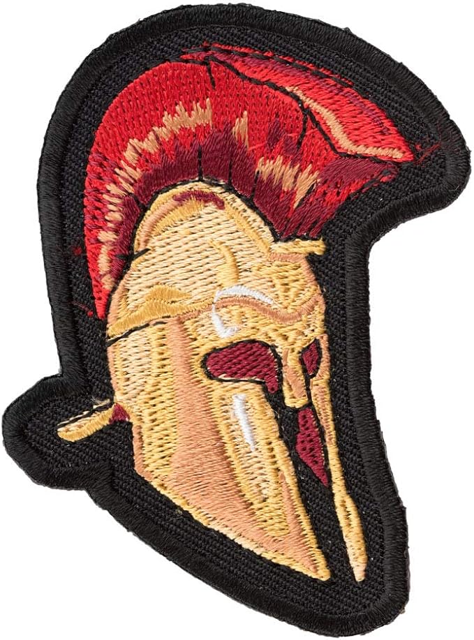 Amazon.com: Gold Spartan Helmet Cut-Out Patch, Malone Labe Patches ...
