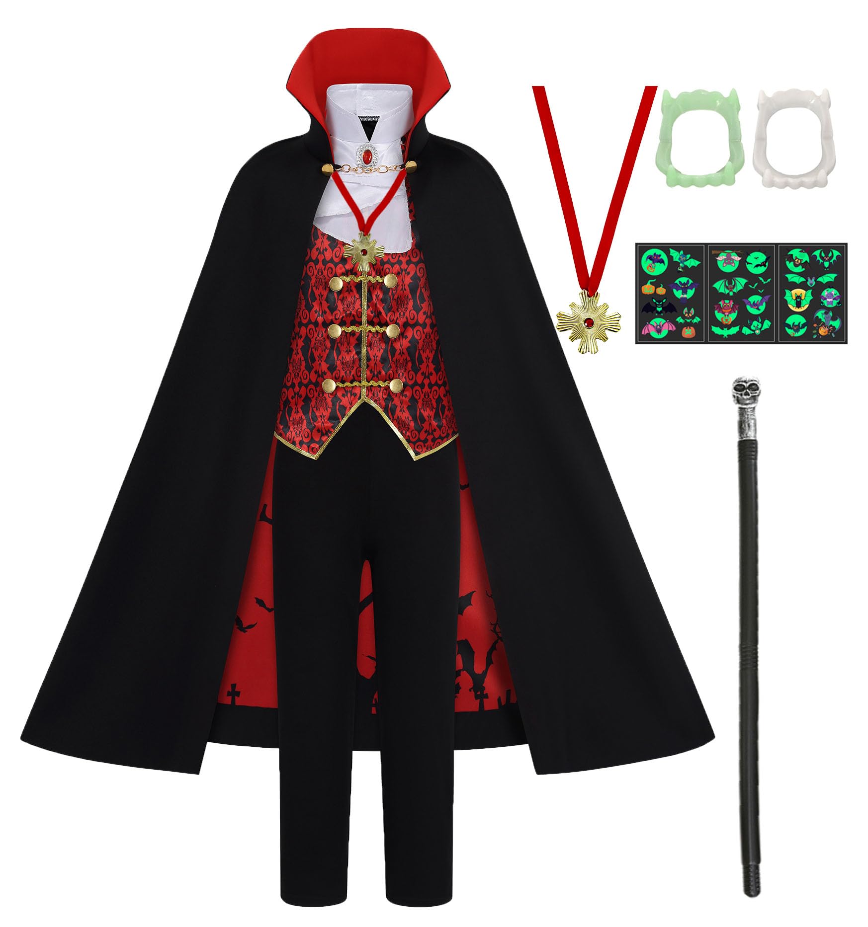 Kids Vampire Costume for Boys Halloween Costumes Toddler Vampire Dark ...