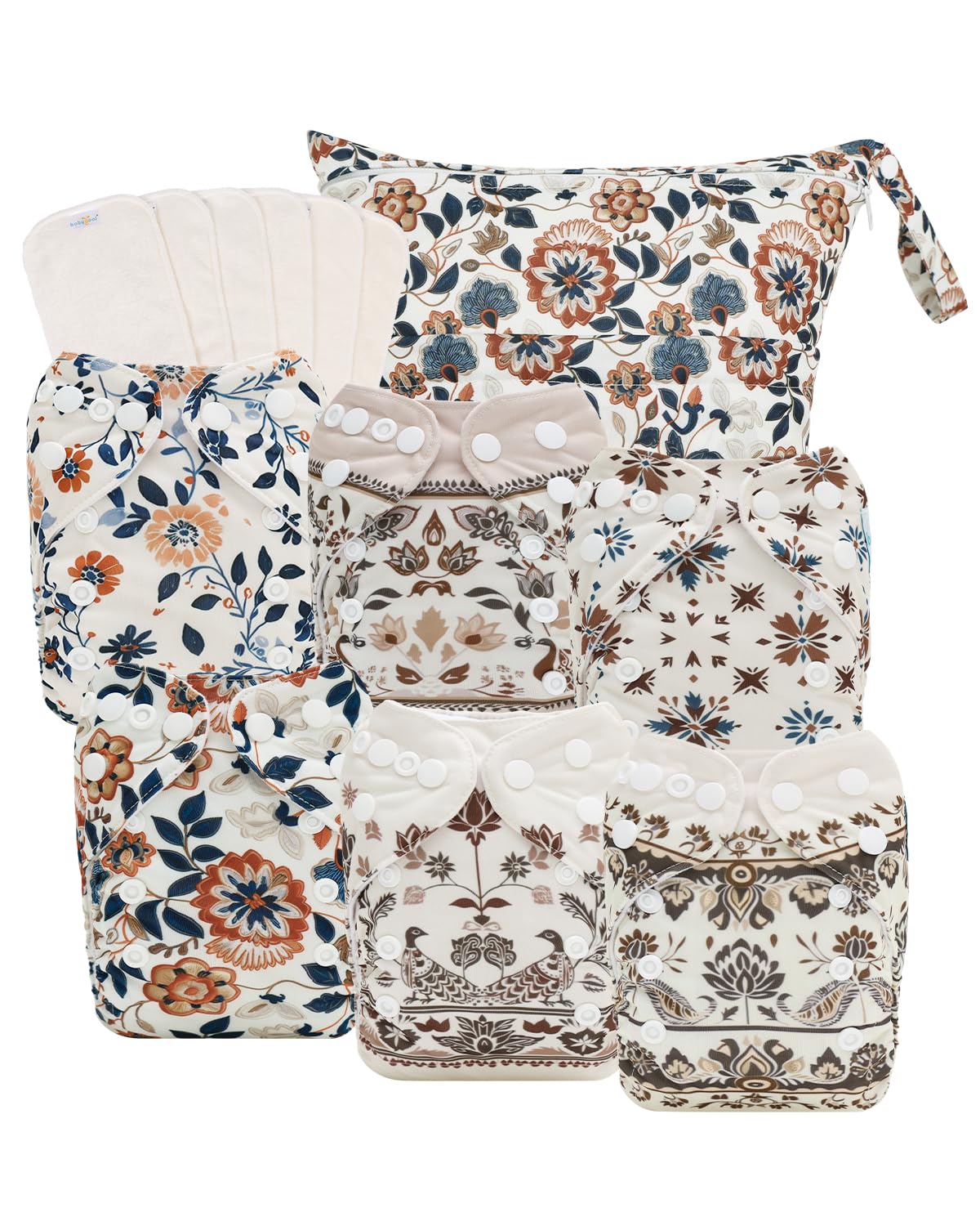 babygoal Boho Newborn Cloth Diapers Pack of 13 for 5-12lbs Preemie ...