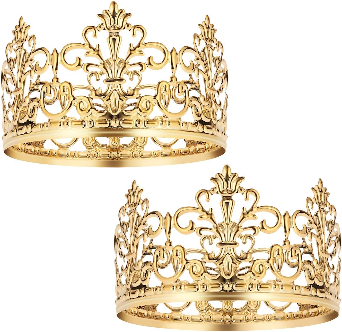 BestonZon Décoration de gâteau en forme de couronne dorée pour mariage ...