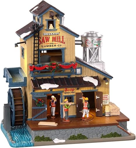 Amazon.com: Menards Lemax Saw Mill Lighted Building: Home & Kitchen