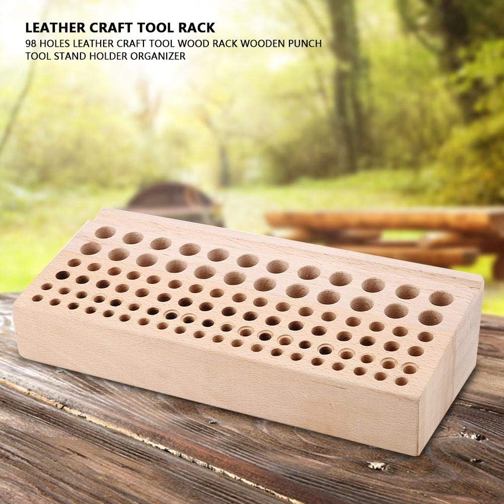 Wooden Leathercraft Tools Rack Stand 98 Holes Paintting Leathercraft ...