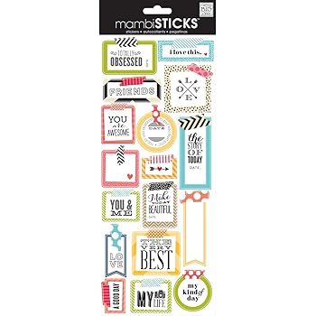 Amazon.com: me & my BIG ideas mambiSTICKS Stickers, Washi Tape Shapes