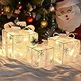 Amazon.com: Christmas Lighted Gift Boxes, Set of 3 Christmas ...