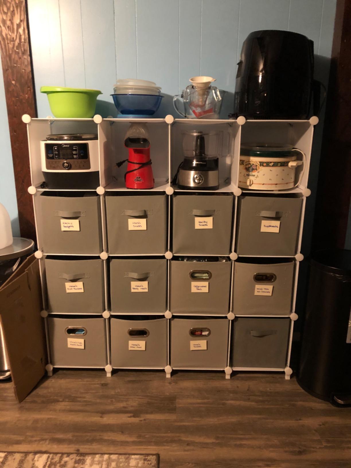 $10/mo - Finance SIMPDIY Storage Modular Cubes 16 Cubes Black ...