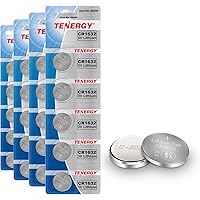 Amazon.com: Tenergy CR1632 Battery, CR1632 Lithium Battery 3V Watches, Car Key Fobs, Calculators ...