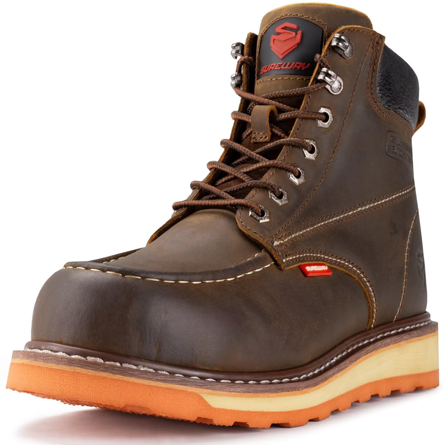 SIZE 11 SUREWAY 6” Mens Heavy Duty Steel/Composite/Soft Toe Work Boots ...