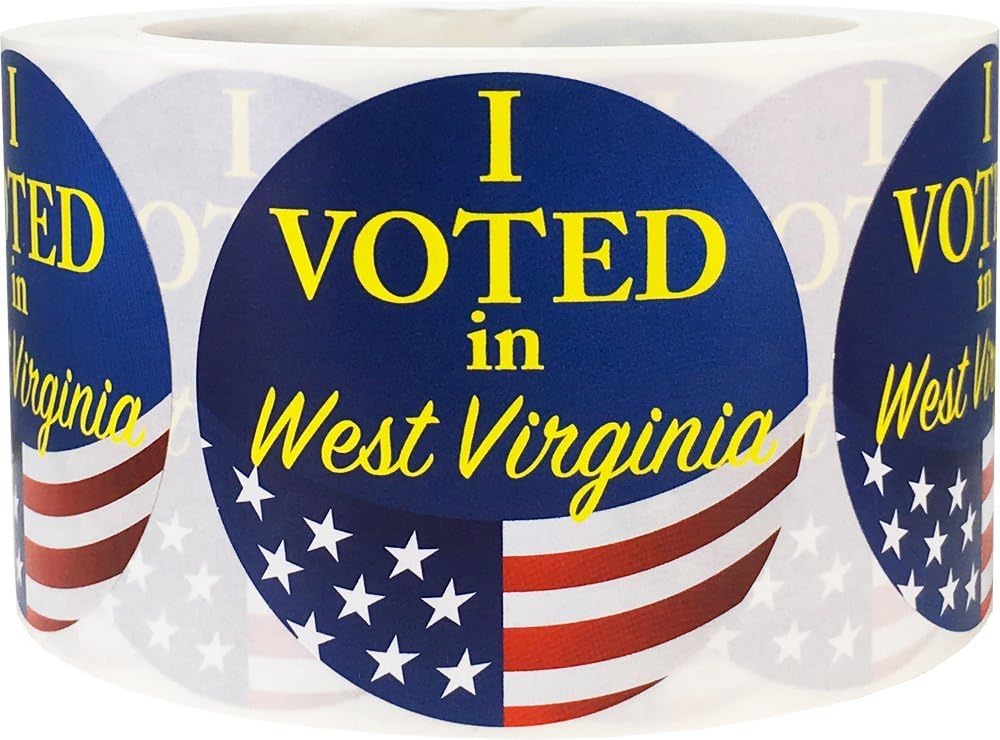 Amazon.com : I Voted in West Virginia Stickers for Election Day 2.5 ...