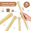 MTLEE 6 Pcs Large Knitting Needles Jumbo Straight Wooden Knitting ...