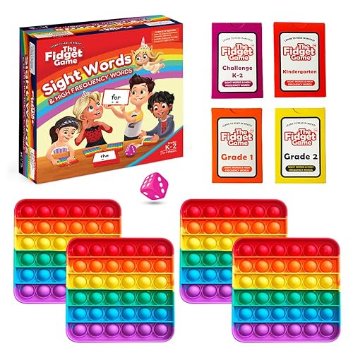 THE FIDGET GAME Sight Words - Reading Flashcards and Pop Fidget Toys ...