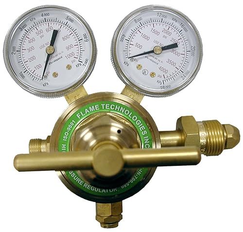 Flame Tech High-Pressure Piston Regulator for Inert Gases, Regulator ...