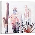 Amazon.com: Kas Home Canvas Cactus Wall Art, [Hand Painted + Giclee ...