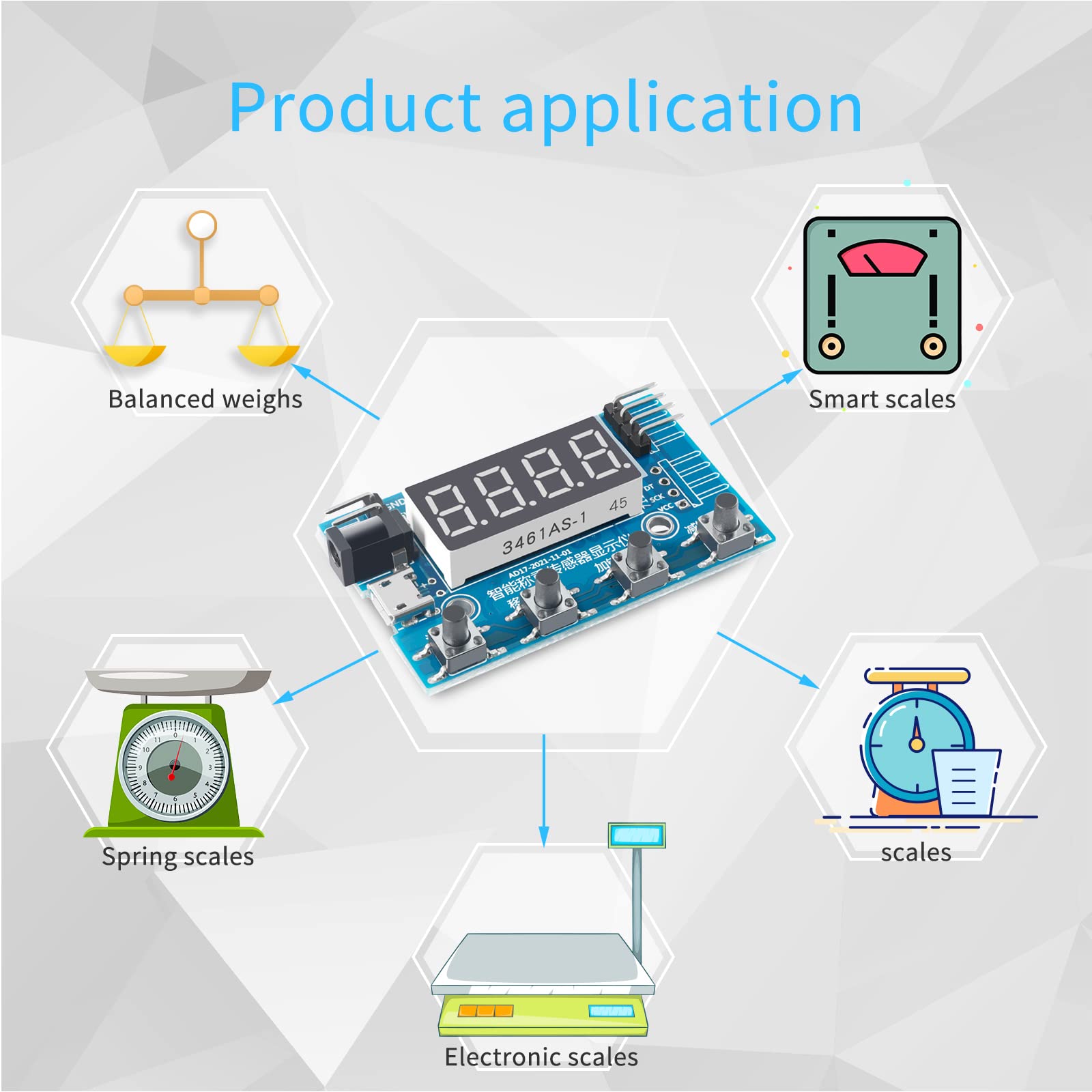 Mua EC Buying HX711 Digital Load Cell Module, Weight Sensor A/D Module with Display 24 Bit ...