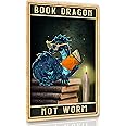 Amazon.com: Funny Dragon Metal Tin Sign Vintage Dragon Poster Wall Art ...