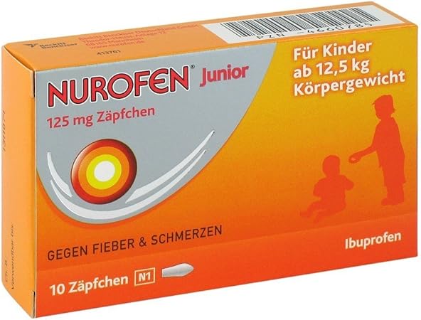 Nurofen Junior 125mg Zäpfchen – Mit Ibuprofen zur Linderung von Fieber ...