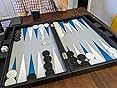 Amazon.com: 19-inch Premium Backgammon Set - Large Size - Black with ...
