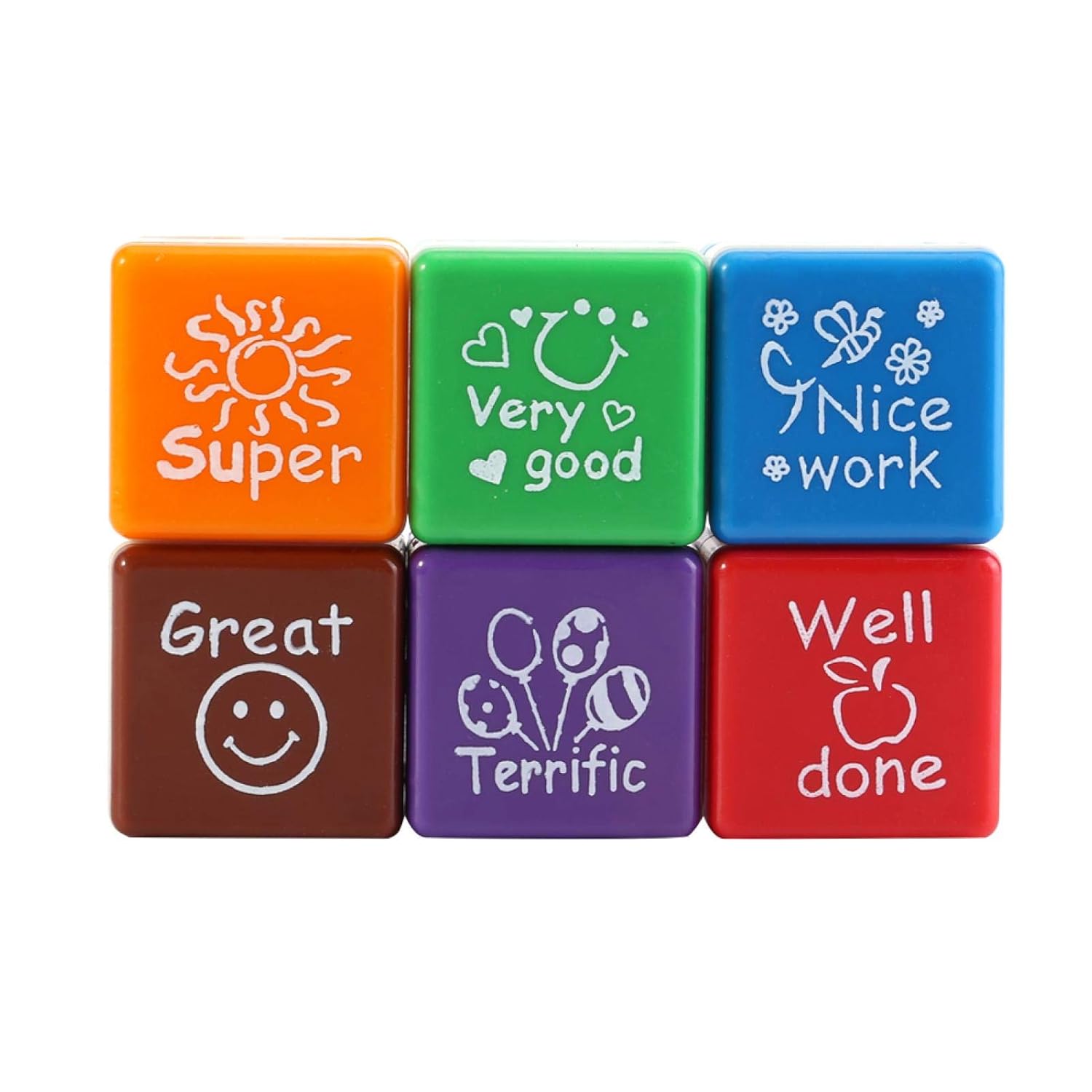 DIY Stamp, Cute Praise Reward Stamps with 6 Pcs for Teachers Praising ...