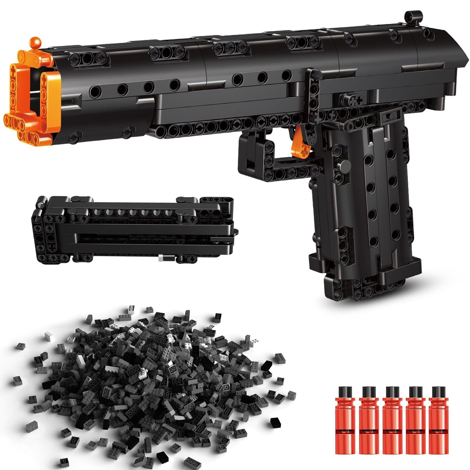 Hand Guns Model Toy Building Blocks, Mini Pistol Model Collection for ...