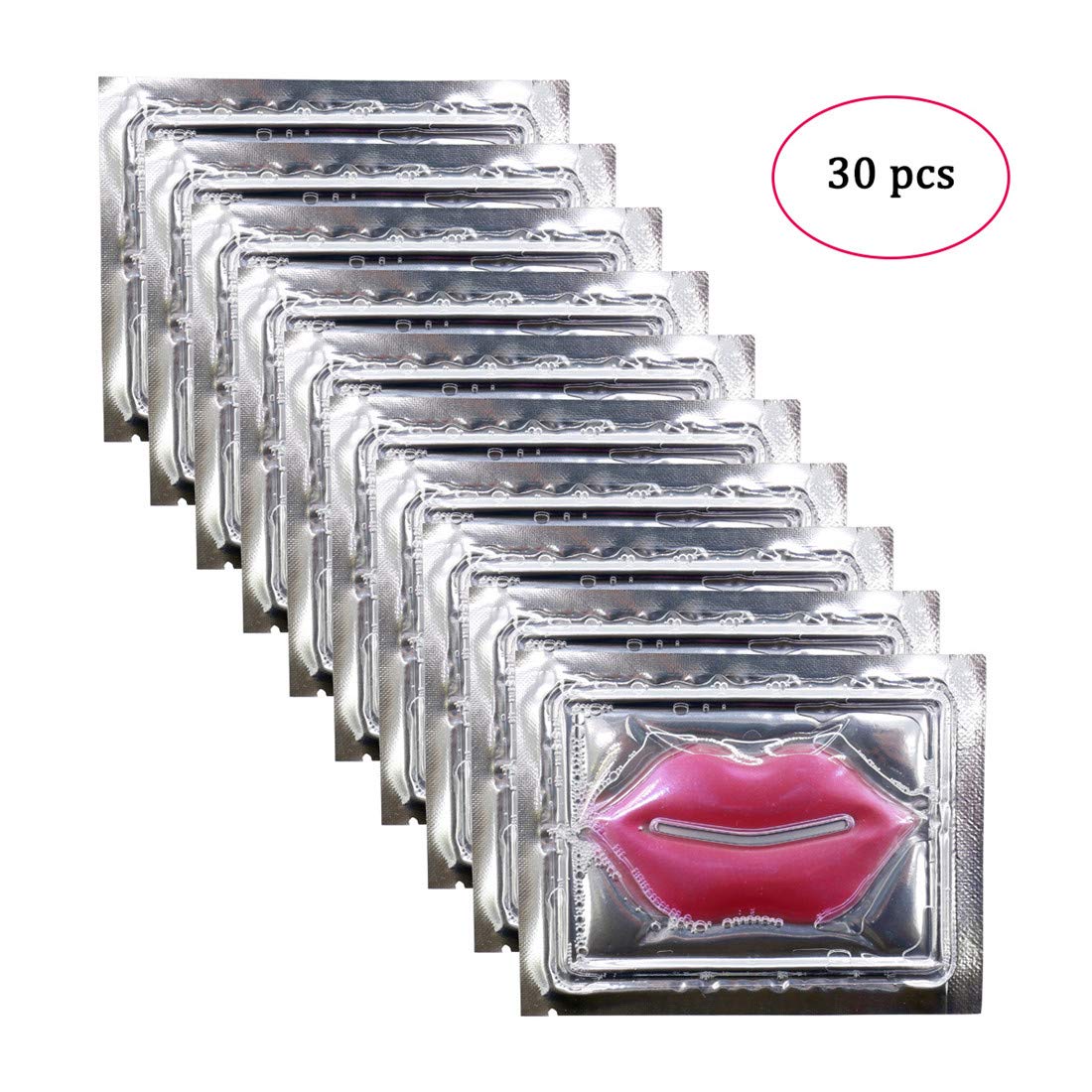 Amazon.com : Permotary 30 Pieces Pink Gel Collagen Lip Mask Crystal Lip ...