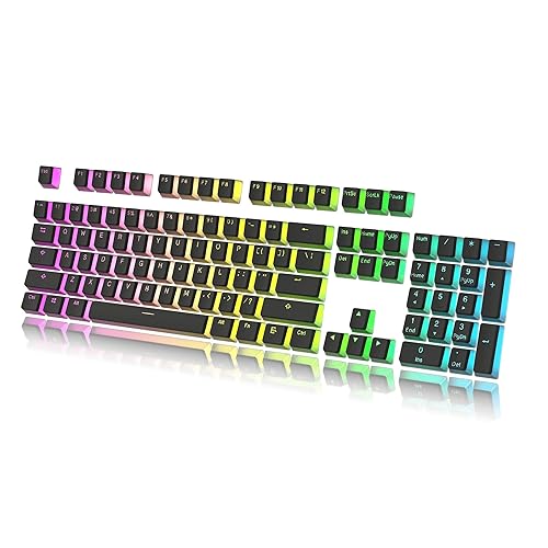HK Gaming Pudding Keycaps Set | Doubleshot PBT Keycap Set | Full 108 ...