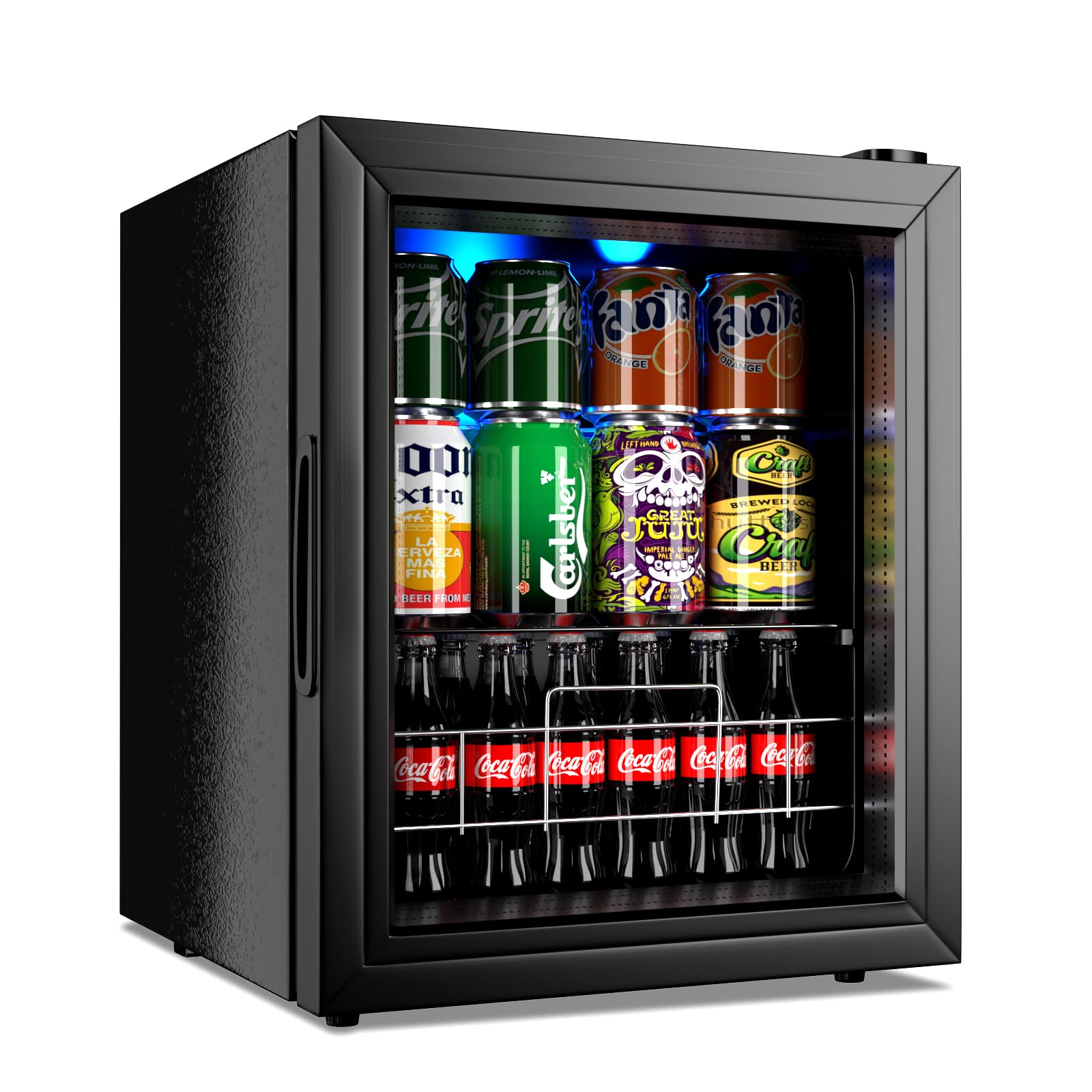 EUASOO FLB-45 75 Can, Refrigerator Small Mini Fridge Freestanding ...