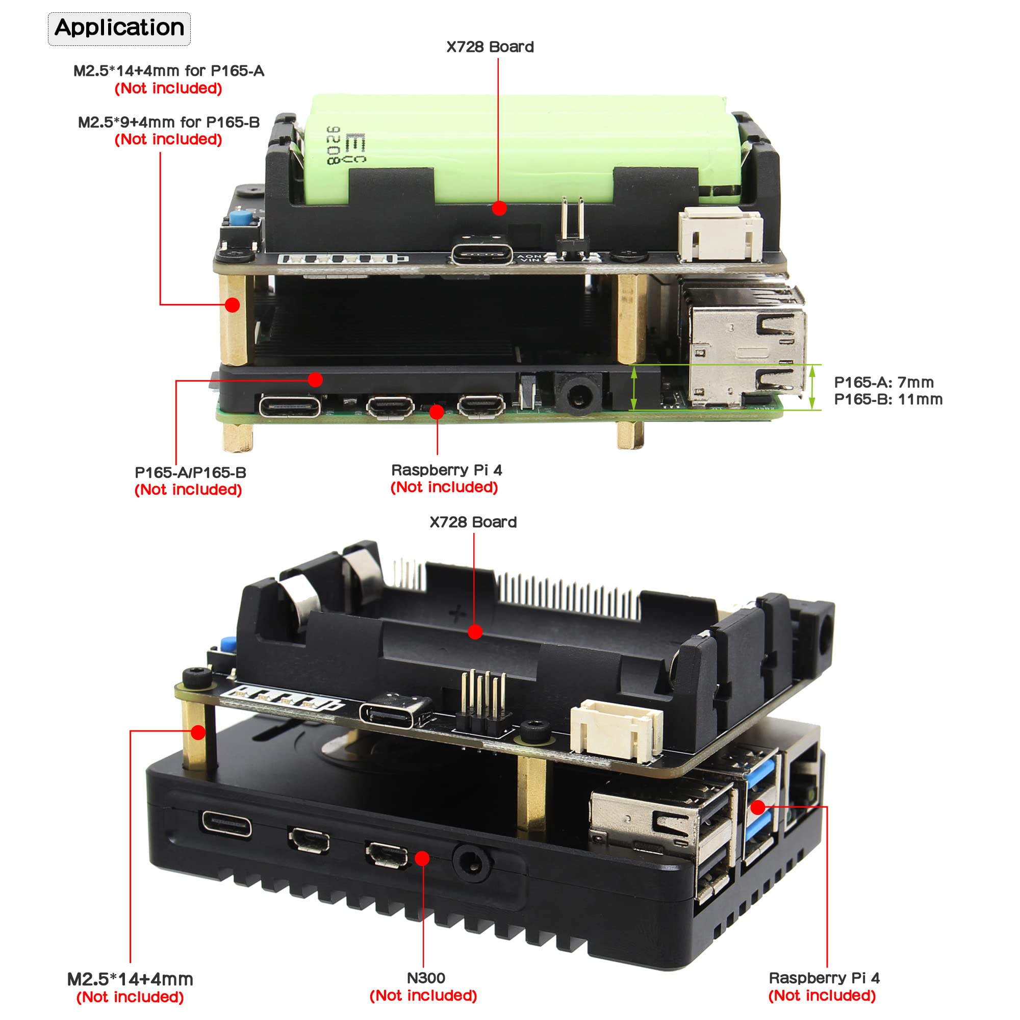 Mua for Raspberry Pi UPS, X728 (Max 5.1V 6A) UPS & Power Management ...