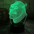 Bri-moryea Cartoon 3D Effect Shrek Forever After Lamp 3D Optical ...