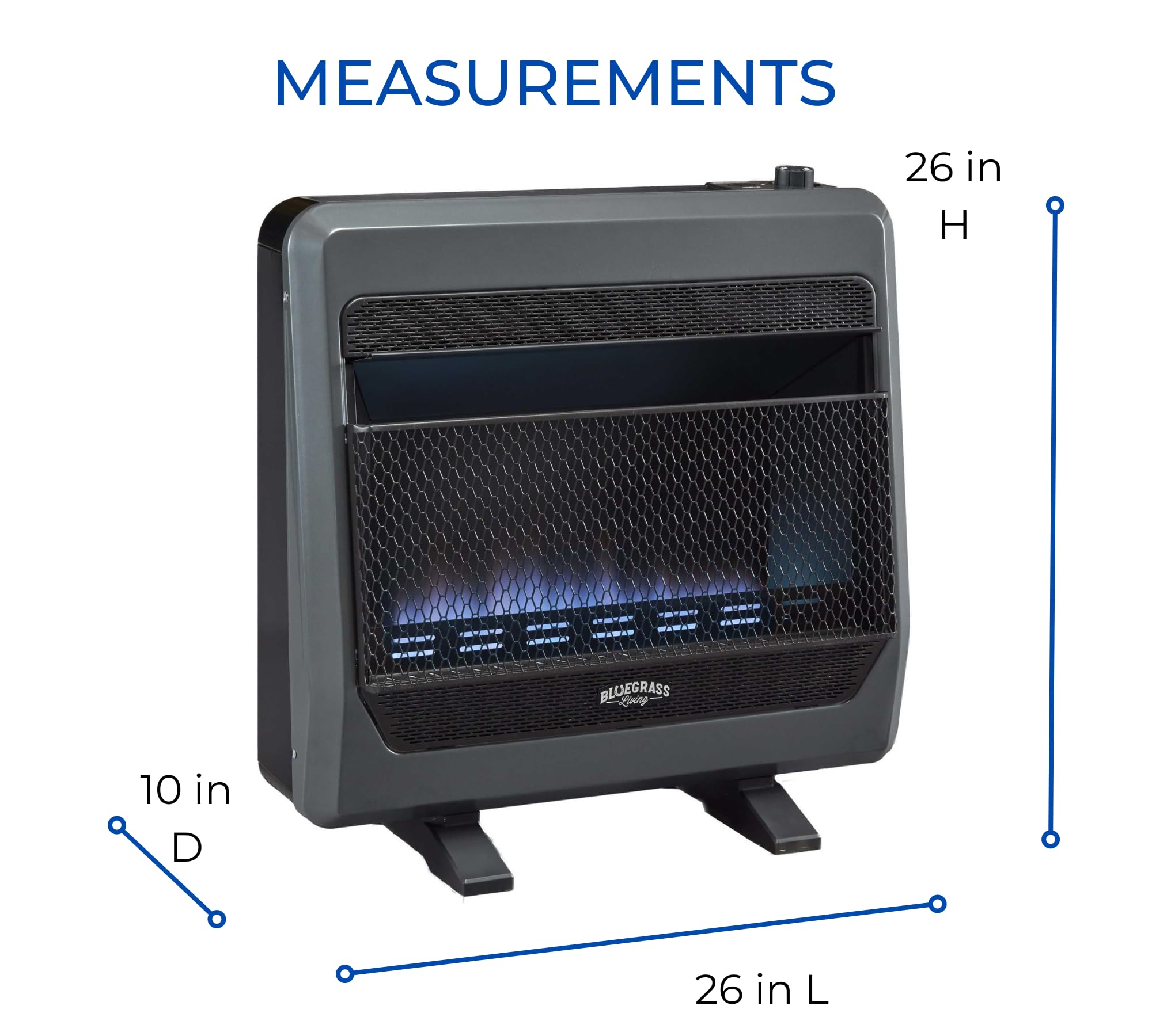 Mua Bluegrass Living B30TPB-BB Ventless Propane Gas Blue Flame Space ...