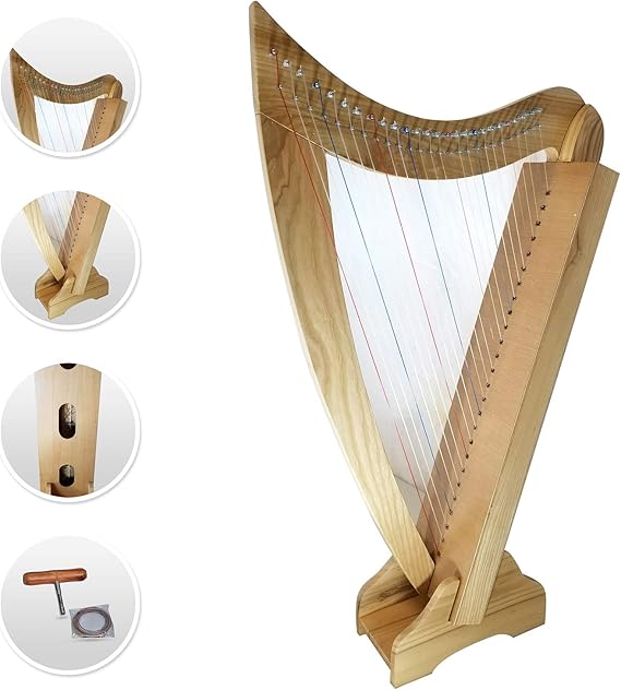 Amazon.com: 26 Strings nylon lap Harp Solid Ashwood and ashwood ...